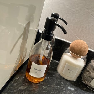 Clear Glass Bottle Labelled Refillable Bottle With Metal Gold/brass ...