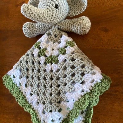 Lovey Crochet Pattern Elephant PDF Security Blanket Tutorial Digital ...