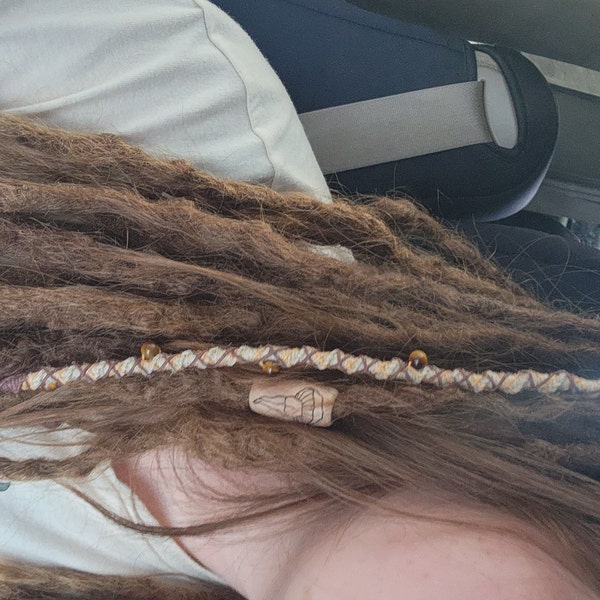 Hemp Macrame Boho Hair Wrap Yarn Dreadlock Decoration for Hair - Etsy