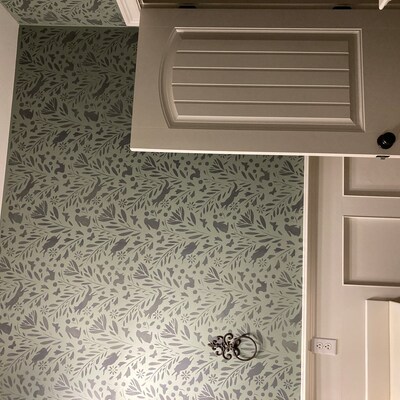 Forest Pattern Wall Stencil Floral Wall Stencils for - Etsy