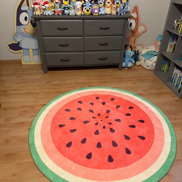 Watermelon Rug - Playroom Decor - Play Mat Rug - Etsy