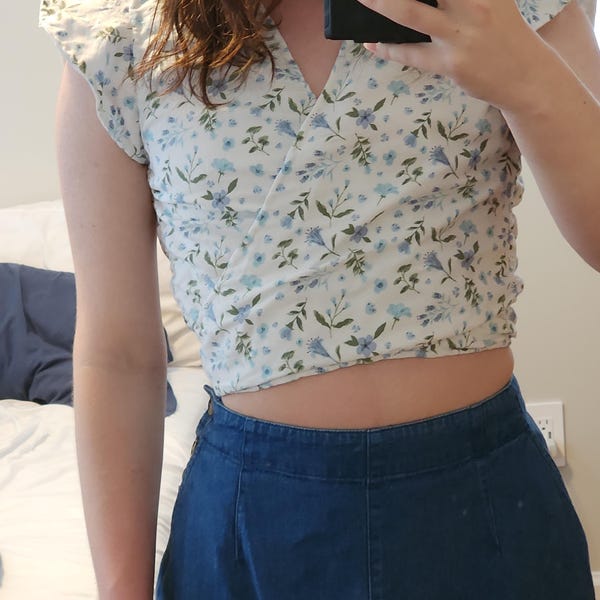 Wrap Top Sewing Pattern | Easy Beginner Pattern + Easy Illustrated ...