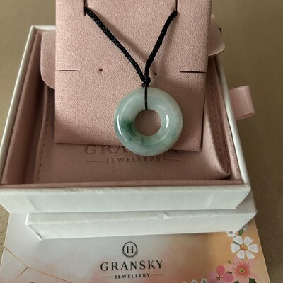 US8.5 Square Jadeite Ring Flat Top Green Ring Natural Type A Jade ...