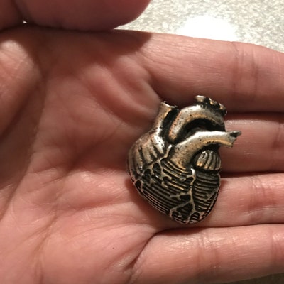 Anatomical Heart Cabinet Hardware, Antique Silver made in NYC - Etsy
