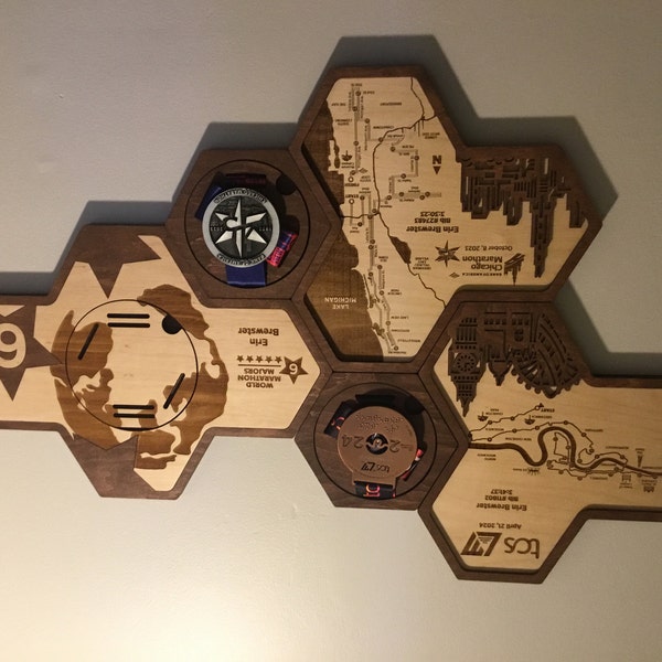 Six Star World Marathon Majors Finisher Medal Display Holder With ...