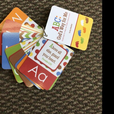 ABC Scripture Flashcards Kid's Bible Verse Alphabet DIY Christian ...