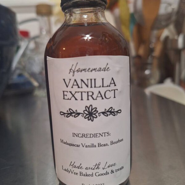 Homemade Vanilla Extract Food Label | Make Your Own Food Labels ...