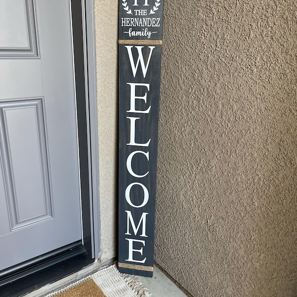 Front Porch Welcome Sign - 5 Foot Welcome Sign - 4 Foot Welcome Sign ...