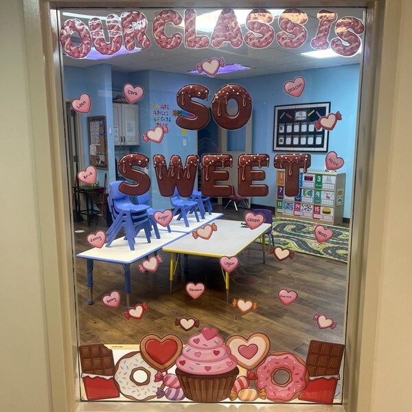 Valentines Day Bulletin Board With Editable Name Tags | Our Class is so ...