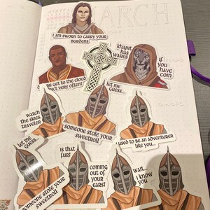 Skyrim Guard Stickers Cute, Gaming, Stickers, Gamer, Geeky, Nerdy ...