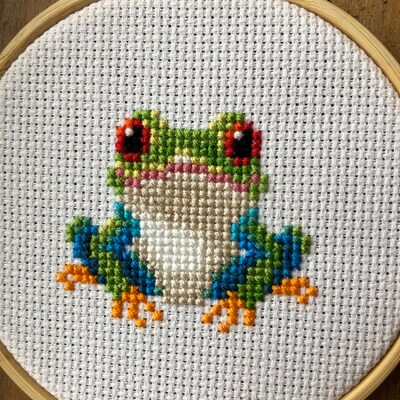 Red-eyed Tree Frog Cross Stitch PDF Red-eyed Tree Frog Embroidery ...