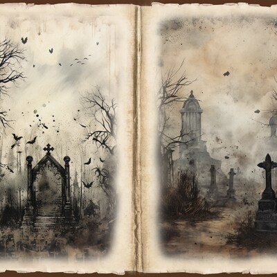 Gothic Wallpaper Junk Journal Pages Victorian Scrapbook Page - Etsy