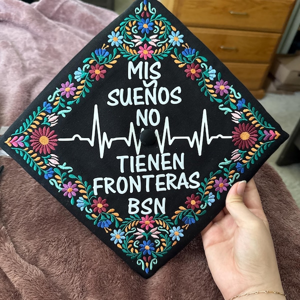 Embroidered Teachers Graduation Cap Topper | Graduation Cap Decoration ...