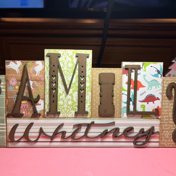 Family Word Block SVG | Home Decor Word Block SVG | SVG File | Laser ...