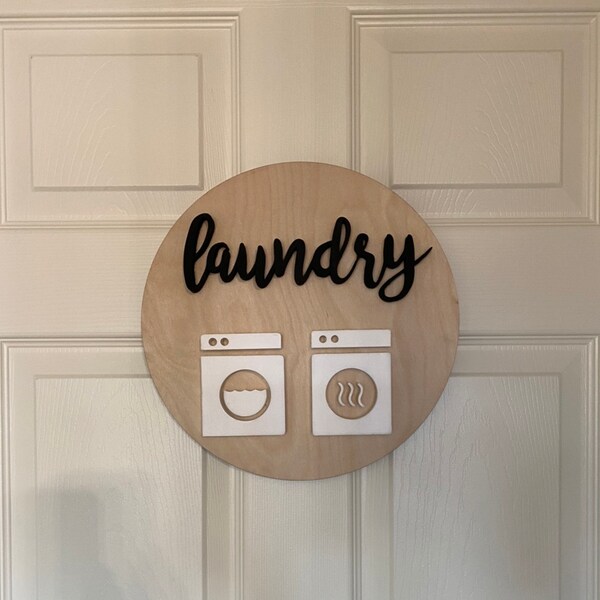 3D Wood Laundry Room Sign housewarming Gift Laundry Room Decor, Wood ...