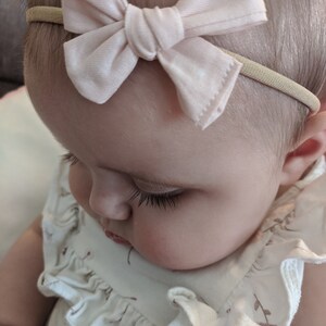 Tan Ribbed Bow, Neutral Bow, Tan Bow, Baby Shower Gift, Pinwheel Bow ...