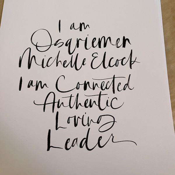 PHYSICAL CUSTOM PRINT | Brush Lettering Print, Hand Lettered Watercolor ...