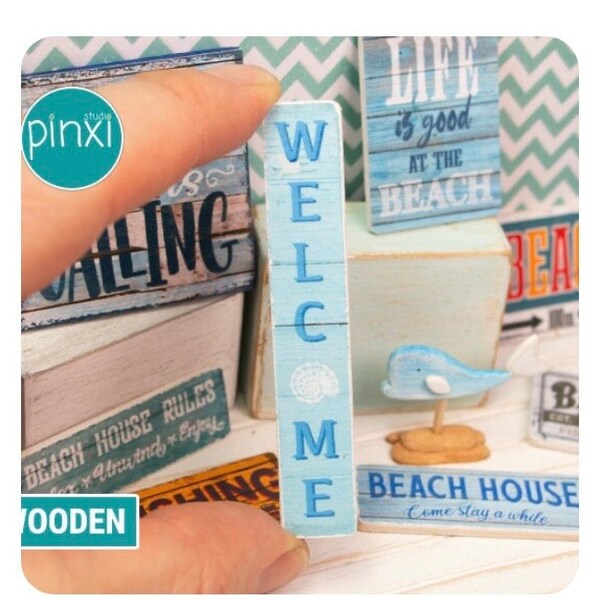 Dollhouse Miniature Opening Times Sign Opening Hours Sign Handmade ...