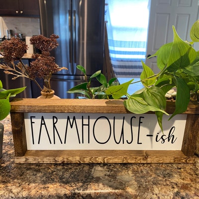 Farmhouse-ish Wooden Farmhouse Sign Rae Dunn Inspired Sign - Etsy