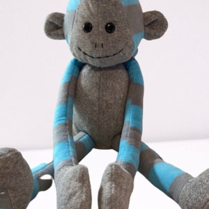 Hugging Monkey PDF Sewing Patterns & Tutorials Stuffed Animals DIY Projects Gift Ideas Fabric ...