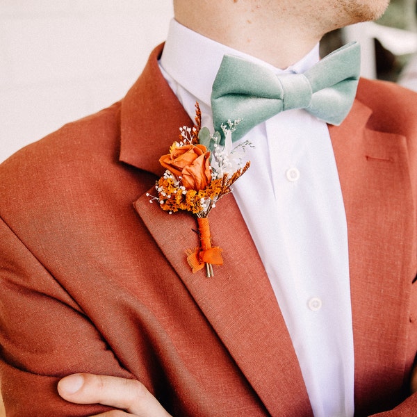 Floral Neck Tie, Dusty Sage Floral Groom Tie,agave Sage Tie, Green ...
