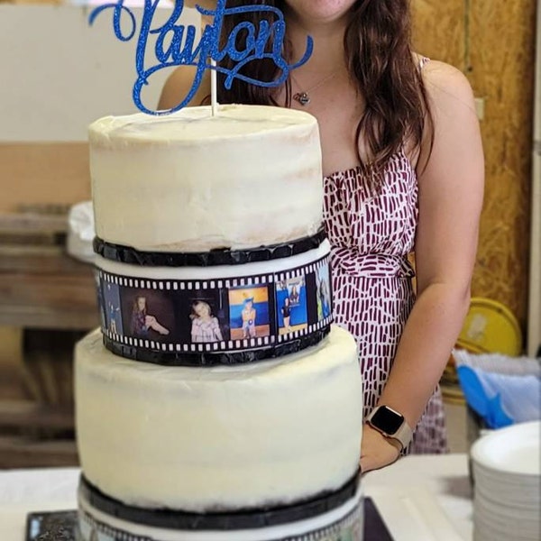 Edible Film Strips With Photographs for Wrapping the Sides of Cakes ...
