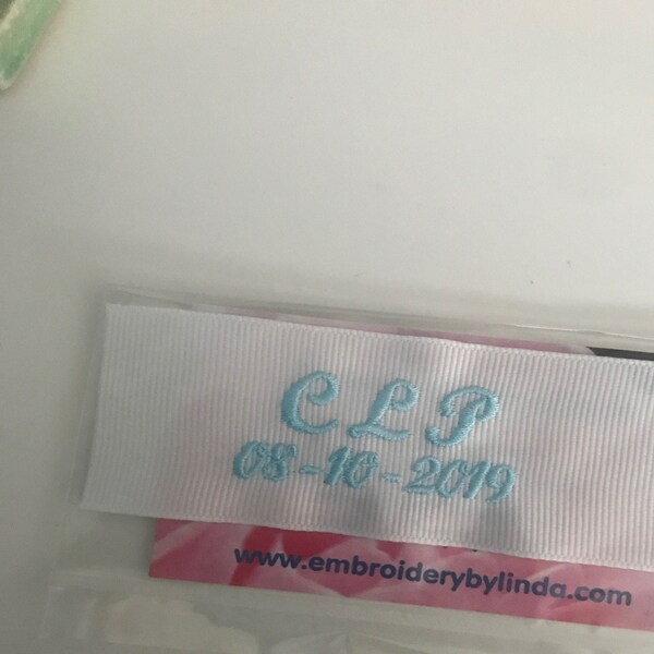 Monogrammed Something Blue Wedding Dress Label.wedding Gown Label ...