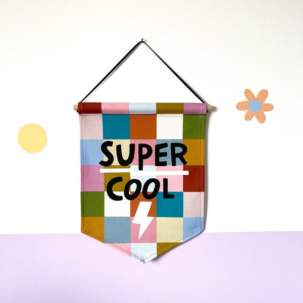Super Cool Banner - (original Colours) |patchwork Kids Decor | Nursery ...