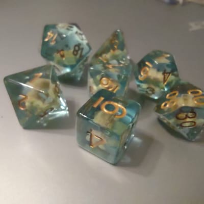 Turtle Dice 16mm 7 Die Polyhedral Dice Set RPG Tool Tabletop Roleplay ...