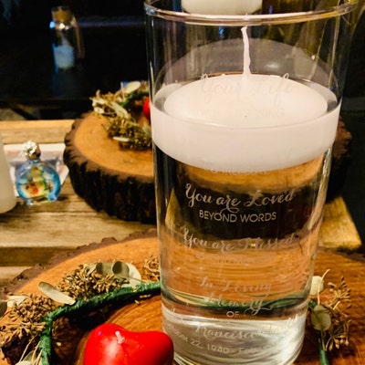 Memorial Vase in Loving Memory Vase floating Wedding Memorial Candle ...