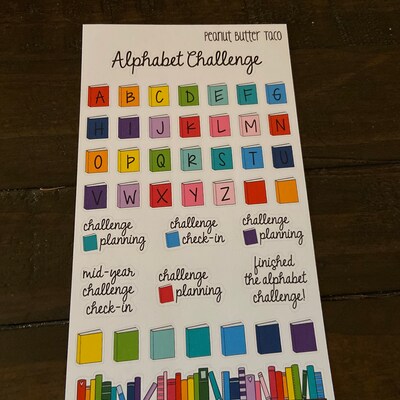Alphabet Reading Challenge Planner Stickers ABC Reading Planner ...