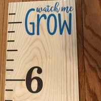 Growth Chart Ruler Add-on--"watch Me Grow" Vinyl Decal --top Header ...
