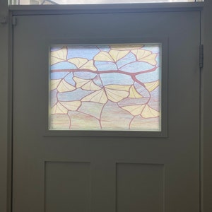 Custom Size Stained Glass Window Film Frosted Privacy Static Cling ...