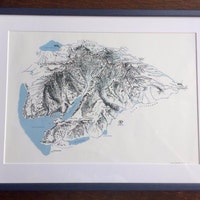 Welsh 3000ers. Illustration Detailing the Entire Route Over Snowdon ...