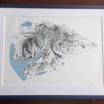 Ben Nevis Line Illustration Showing the North Face and Carn - Etsy