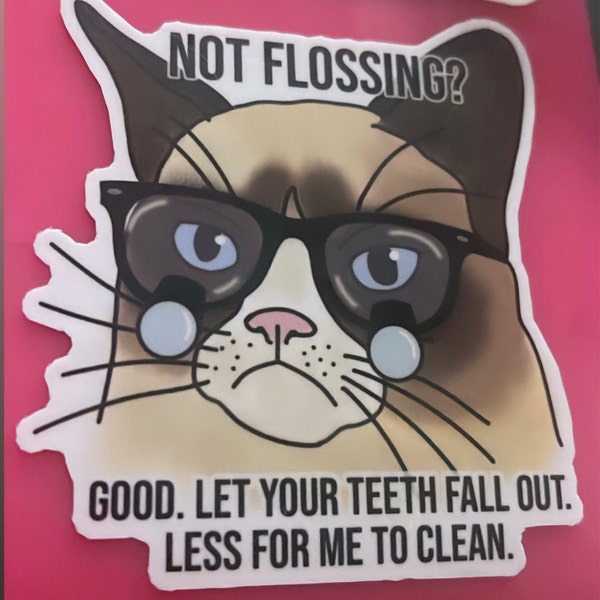 Dental Sticker, Funny Dental Sticker, Cute Dental Sticker, Dental Humor ...