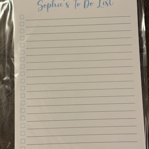 Simple Personalized to Do Checklist Notepad Custom Check Box to Do List ...
