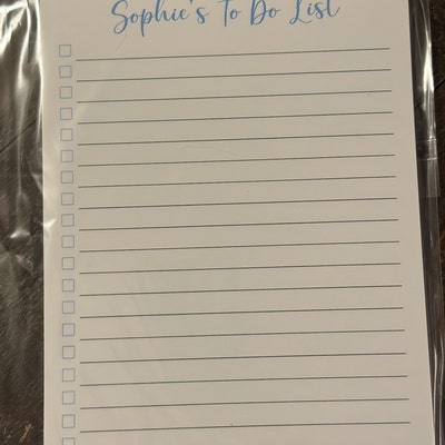 Simple Personalized to Do Checklist Notepad Custom Check Box to Do List ...