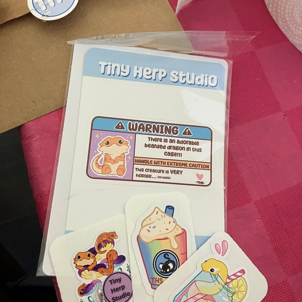 Warning Label Bearded Dragon Sticker - Etsy