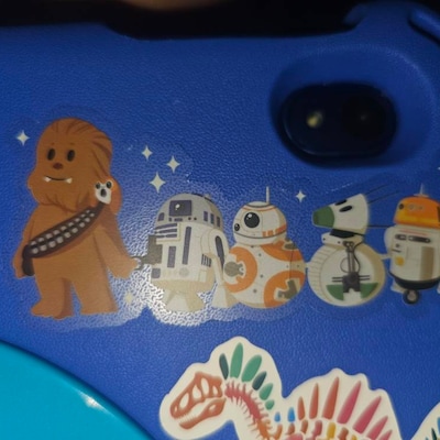 Chewie and Droid Friends Plushie Transparent Disney Laptop Stickers ...