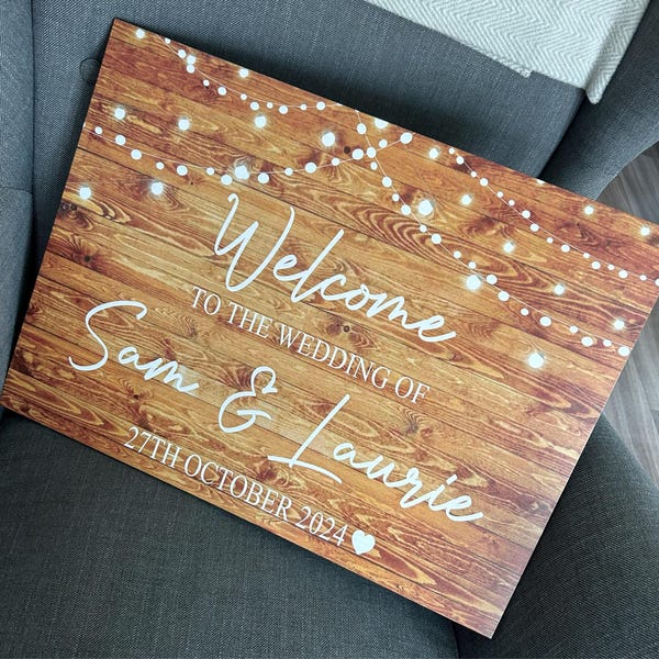 Rustic Wedding Welcome Sign - Etsy