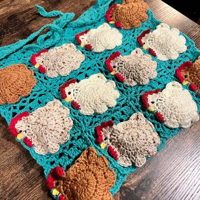 Nesting Hens Egg Gathering Apron, Crochet Pattern, No Sew, Egg Apron ...
