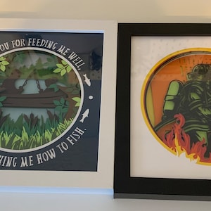 Firefighter Svg Light Box Fireman Shadow Box Firefighter 3D Paper Cut ...