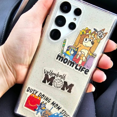 Busy Doing Mom Stuff Holographic Glitter Sticker Water Resistant ...