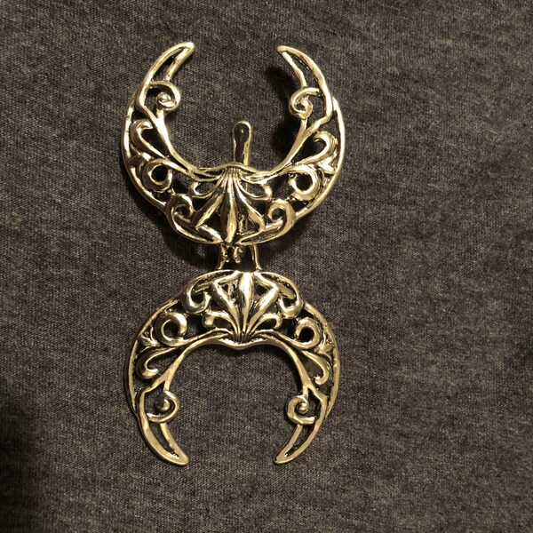 Moon Cloak Cloakclasp Double Moon Cape Closure, Fibula, Penannular - Etsy