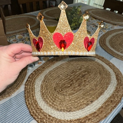 Queen of Hearts Crown, Queen of Hearts Costume Crown, Birthday Crown ...