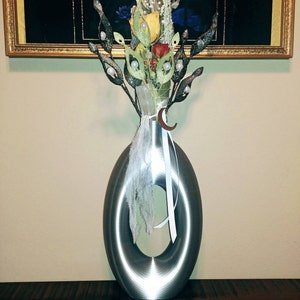 Tall Art Deco Rose Gold Vase Home Decor Flower Vase - Etsy