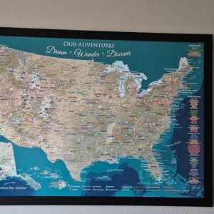 Large USA Map for Kids, Colorful Beautifully Illustrated Landmarks ...