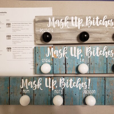 Face Mask Hanger/holder Hangup Rustic - Etsy