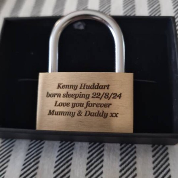 Personalised Padlock Wedding Annivesary Gift Present Love Lock ...
